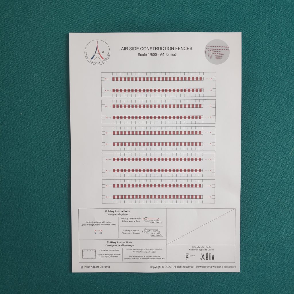 Airside construction fences – Paris Airport Diorama