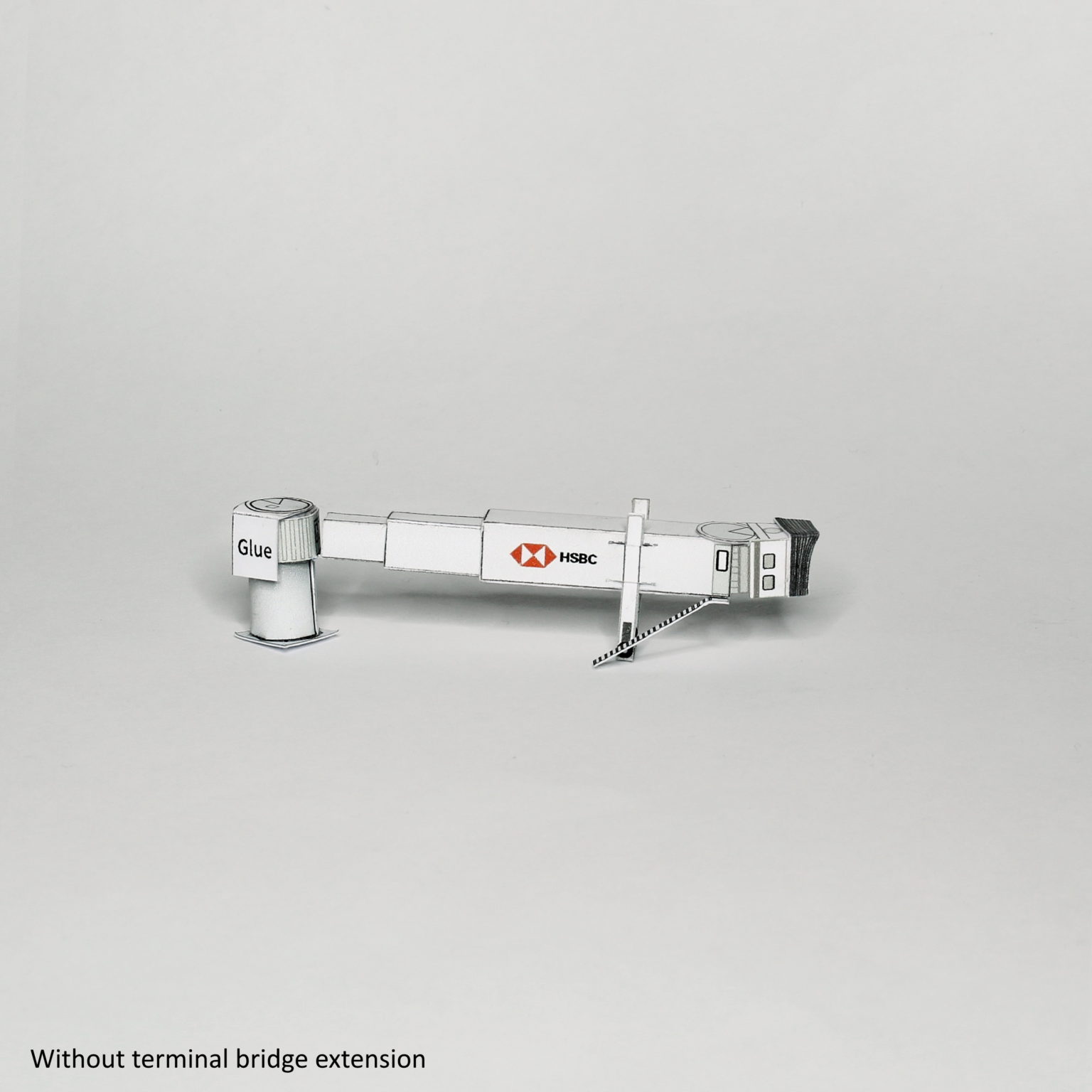 Single boarding bridge – White HSBC design – Paris Airport Diorama